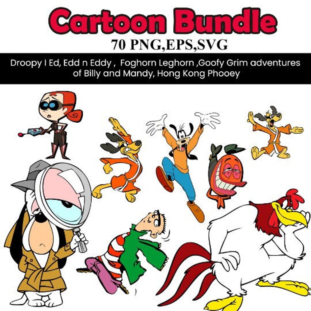 Cartoon BUNDLE Cartoon Clipart Cartoon Characters Svg Bundle Popular ...