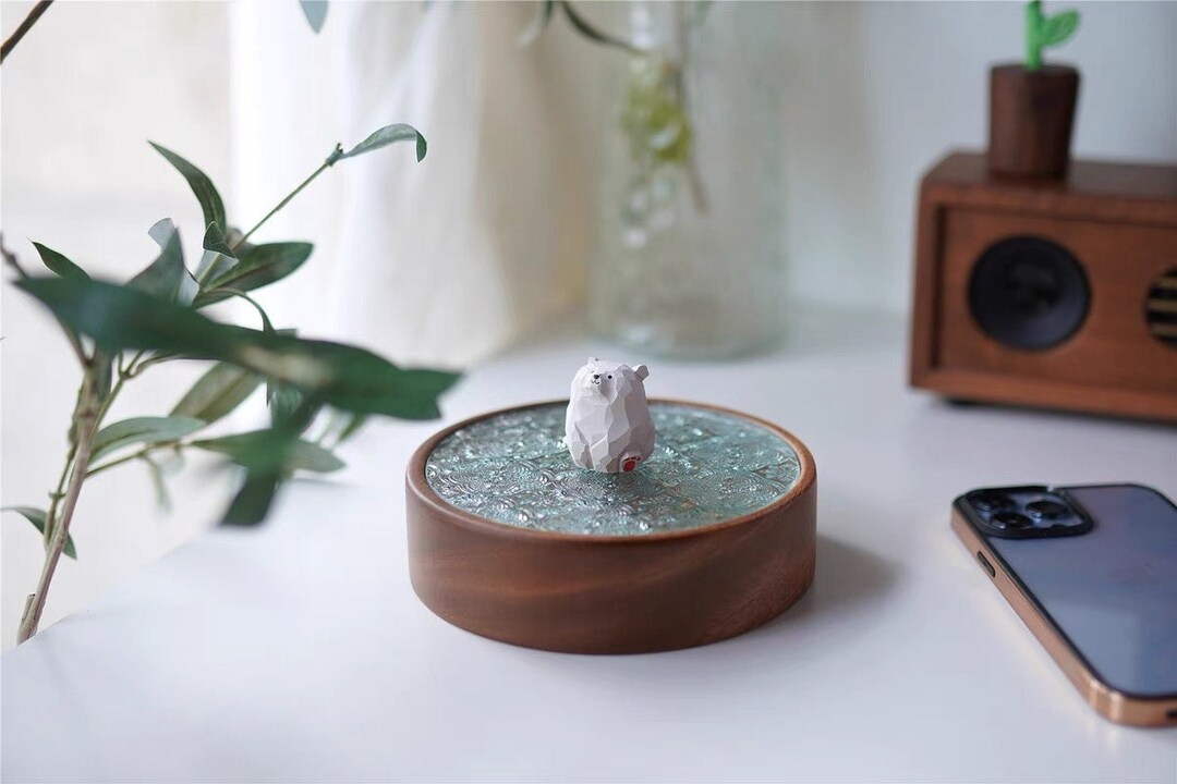 Handcrafted Wooden Polar Bear Jewelry Box Eco-friendly Woodcraft ...