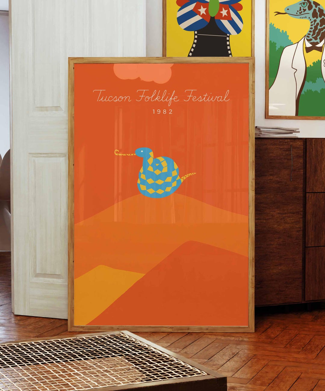 Tuscan Folklife Festival Poster – Vintage Modernist Exhibition Print ...