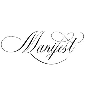 Manifest SVG | Hand Lettered Calligraphy Word | Flourished Script SVG ...
