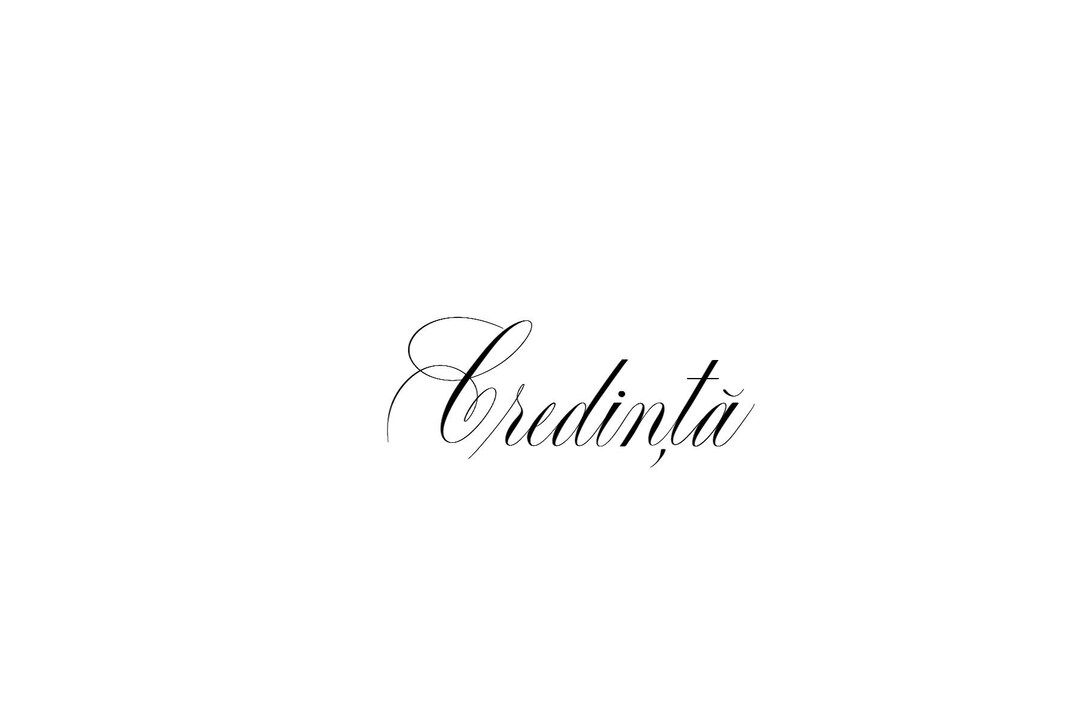 Credință SVG | Hand Lettered Romanian Calligraphy Word | Flourished ...