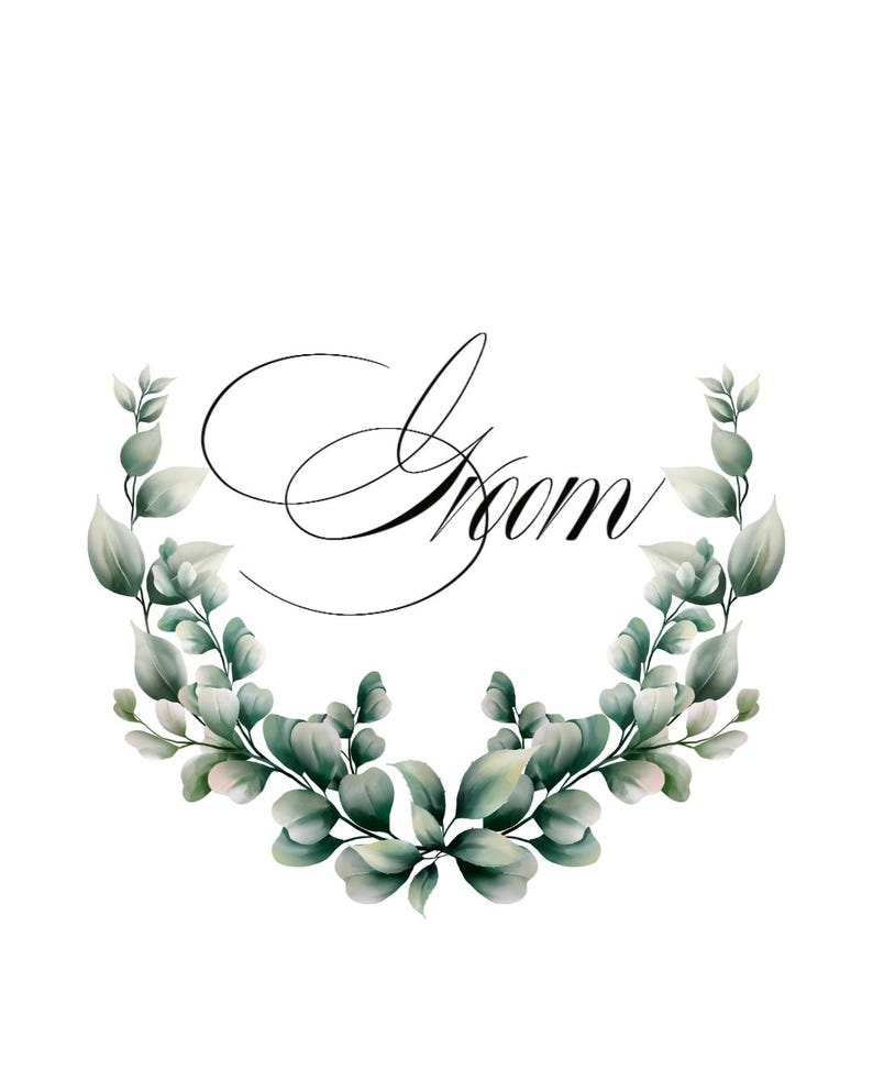 Bride + Groom SVG Bundle | Hand Lettered Calligraphy Words | Flourished ...