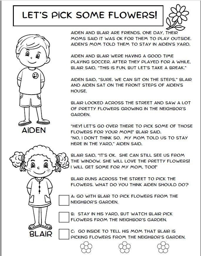 Children's Social Skills-let's Pick Flowers - Etsy