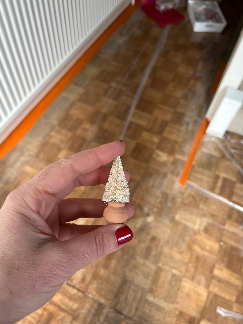 Miniature Christmas Tree, Dollhouse Christmas Decor, 1/12 Scale Holiday ...