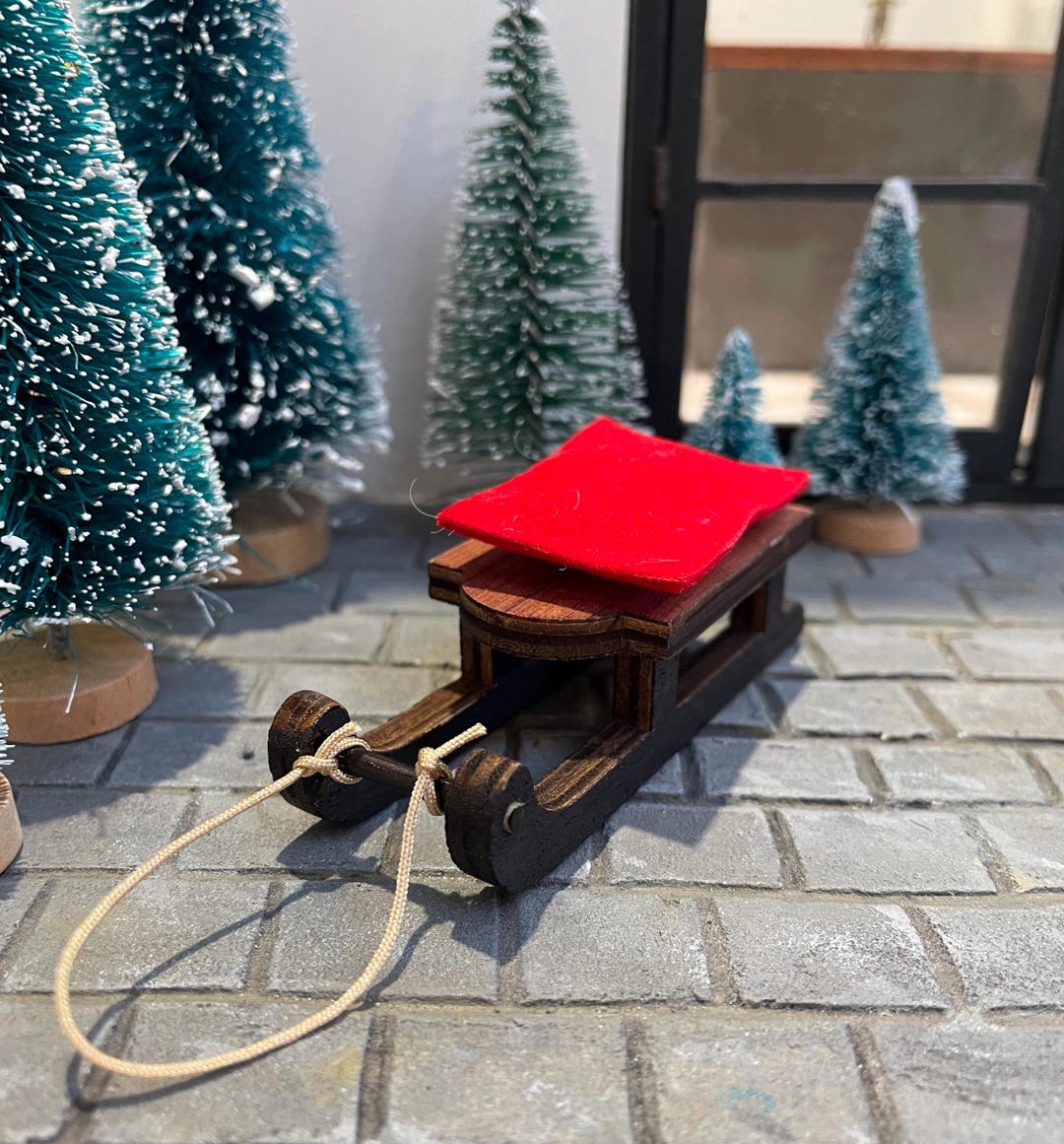 DOLLS HOUSE 1:12 Scale Wooden Sledge/sled - Etsy