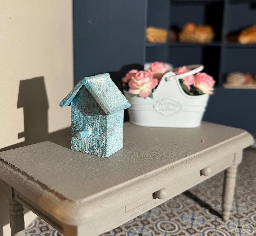 DOLLS HOUSE 1:12 Scale Hand Painted Rustic Bird Box - Etsy