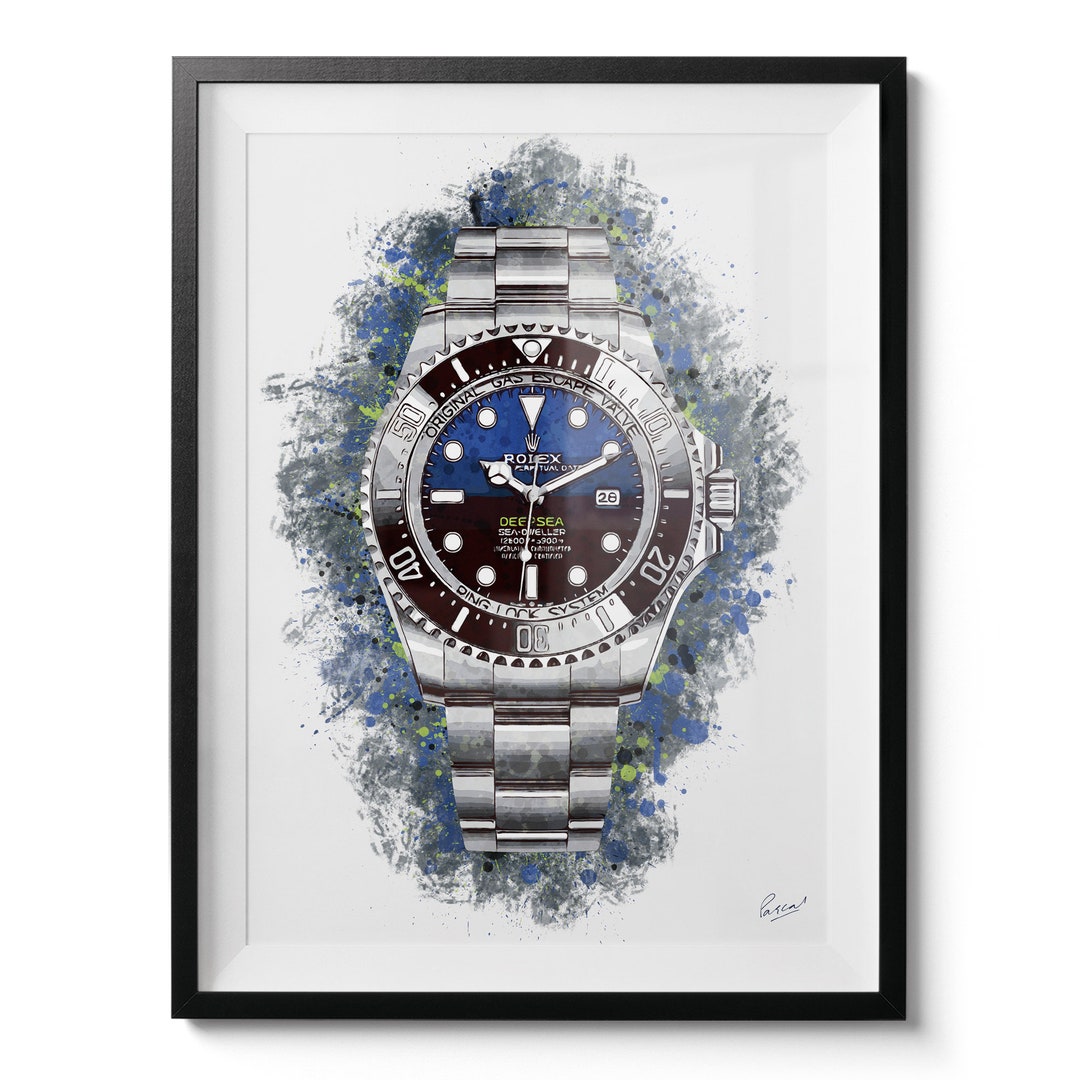 Watch Art rolex Deepsea Limited Edition Canvas / Print / Artwork - Etsy