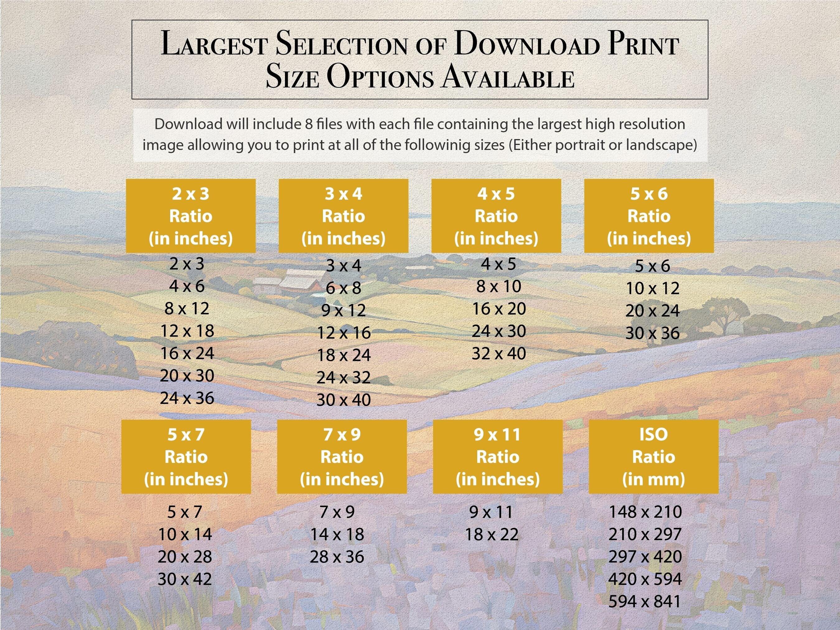 Farmhouse Landscape Print Abstract Farm Art PRINTABLE Wall Art ...