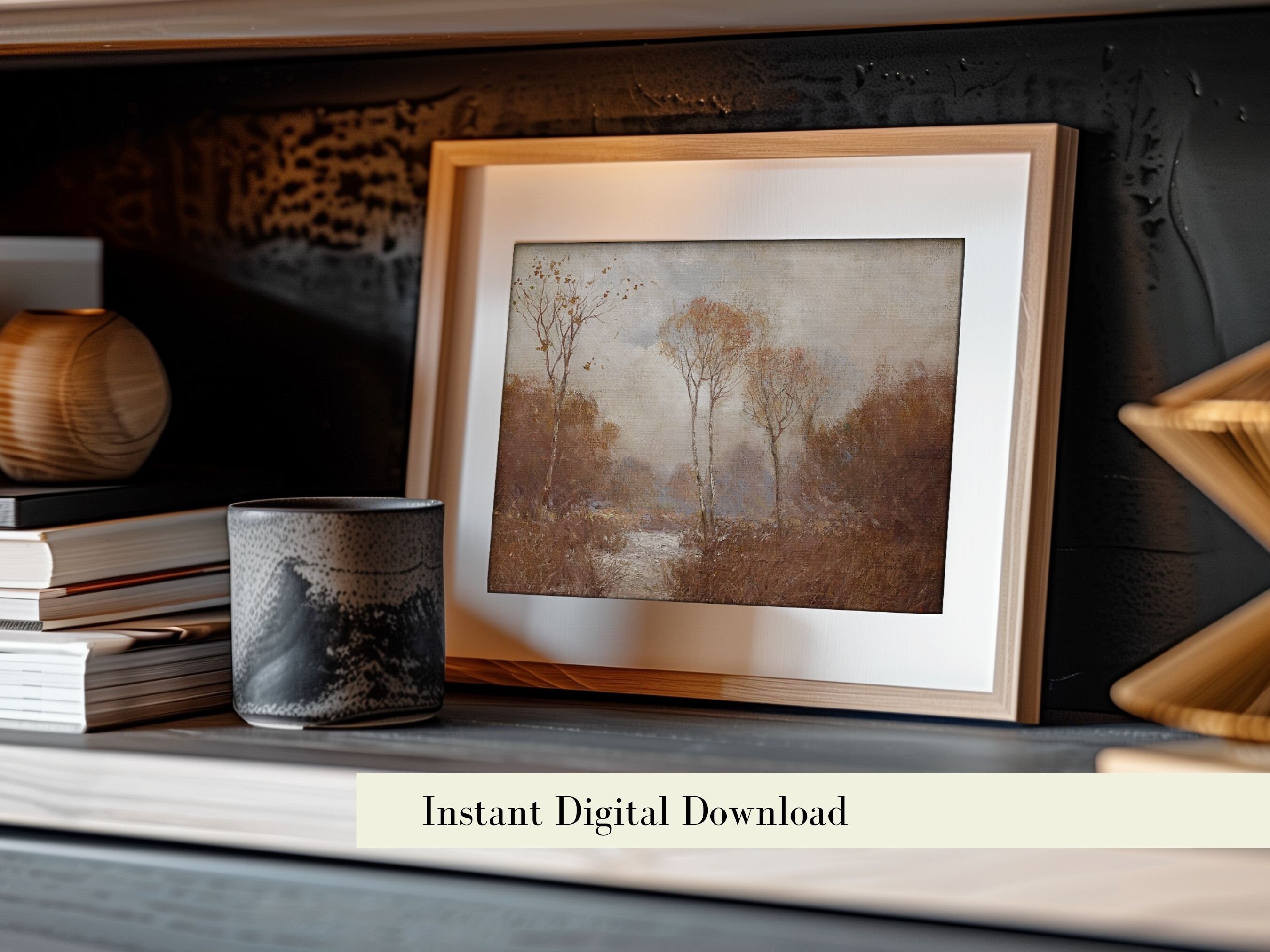 Vintage Neutral Fall PRINTABLE Wall Art for Rustic Living Room Home ...
