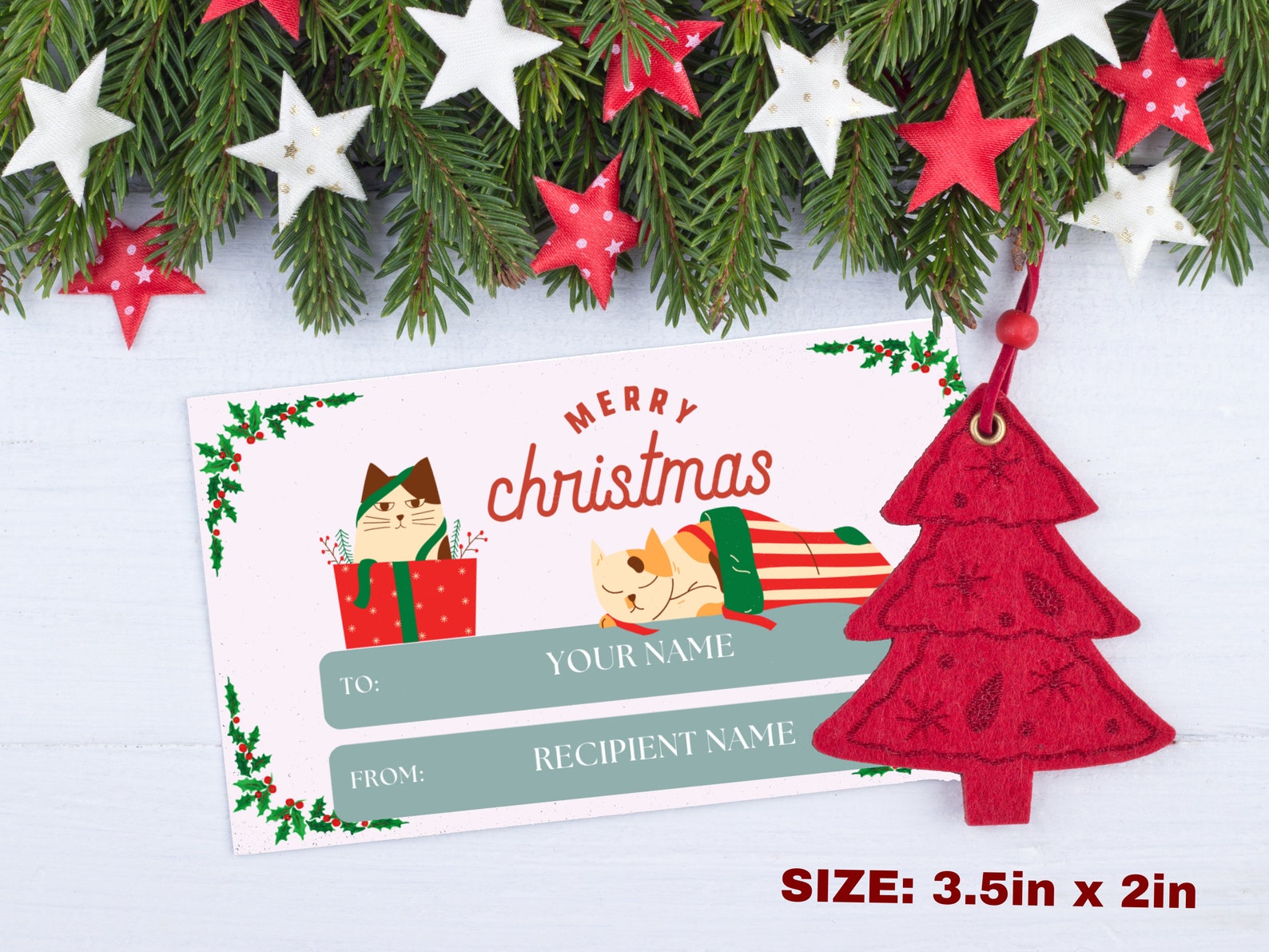 Editable Christmas Gift Tag Template Christmas Holiday Tag Christmas ...
