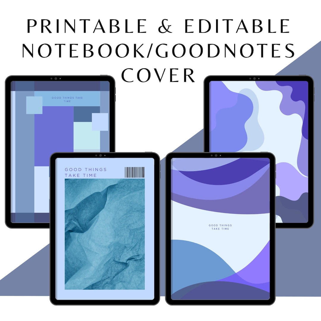 Blue Aesthetic Digital Notebook Covers Tablet and iPad Size Digital ...