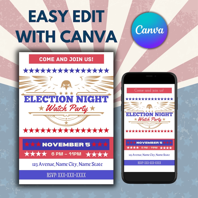 Election Watch Party Invitations - Etsy