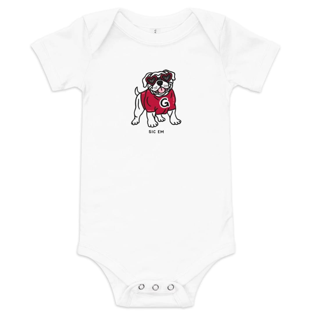 Georgia Football Baby Onesie Georgia Bulldogs Baby UGA Football Baby ...