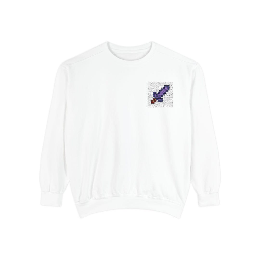 Minecraft Netherite Sword Embroidered Unisex Sweatshirt, Gamer Gift ...
