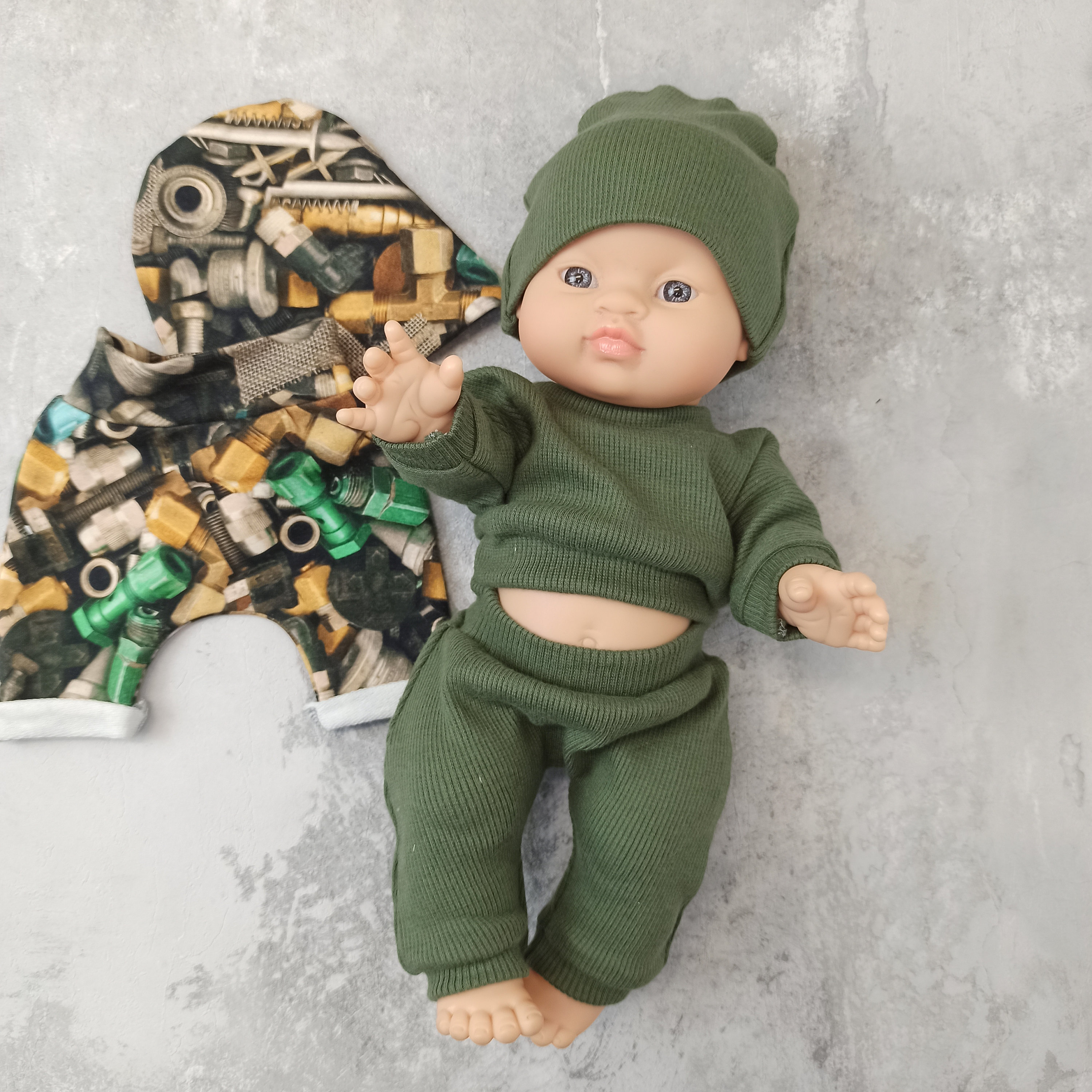 Baby Born Boy Doll Outfit Khaki, Cotton Doll Outfit, 34-43 Cm Doll Set ...