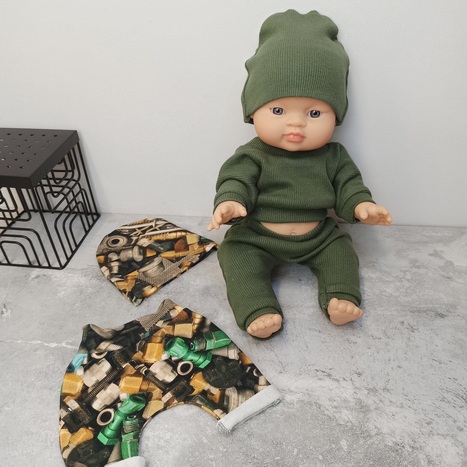 Baby Born Boy Doll Outfit Khaki, Cotton Doll Outfit, 34-43 Cm Doll Set ...
