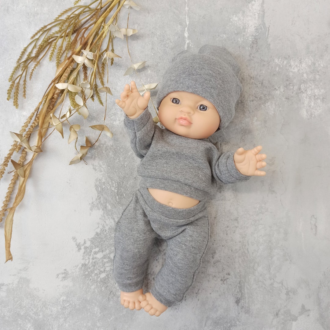 Baby Born Doll Outfit Gray, Cotton Doll Outfit, 34-43 Cm Doll Set, 13 ...
