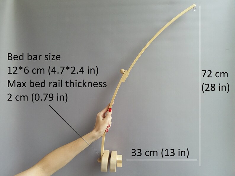 Crib Mobile Arm Baby Mobile Hanger Wooden Mobile Support With - Etsy