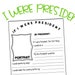 If I Were President Worksheet Printable | President's Day Writing ...