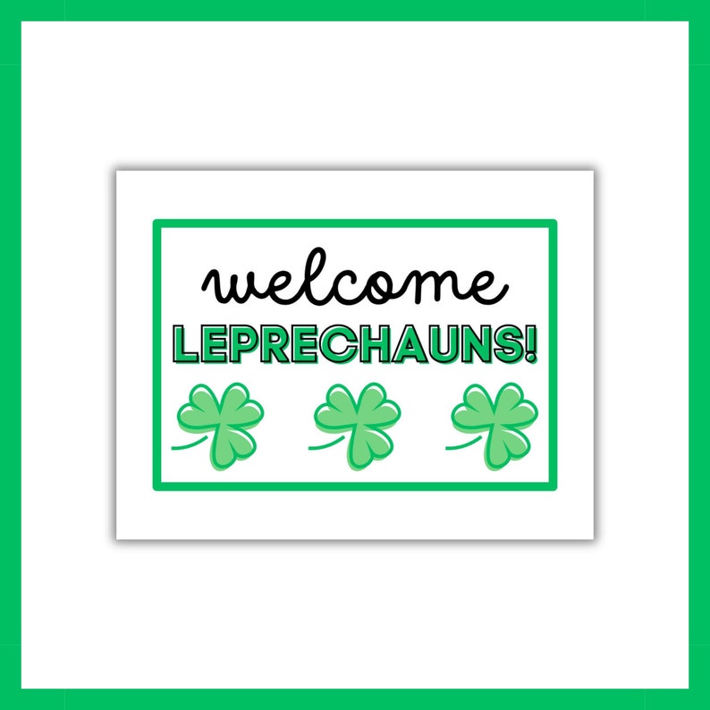 Printable Leprechaun Trap Signs | St. Patrick's Day Pot of Gold ...