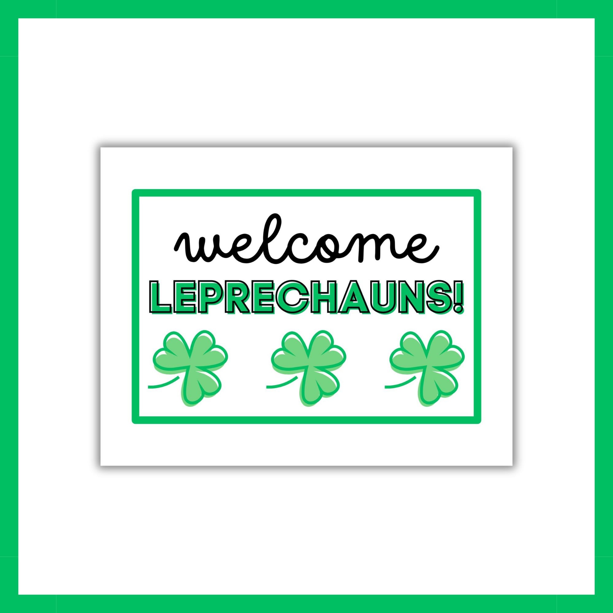 Printable Leprechaun Trap Signs | St. Patrick's Day Pot of Gold ...