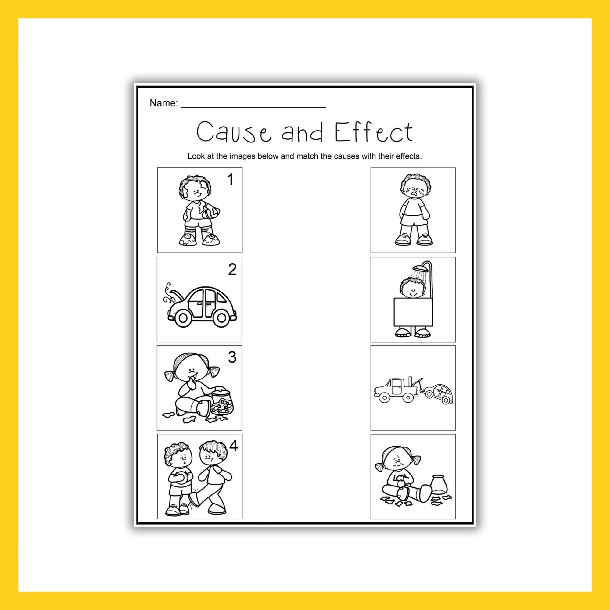 Cause and Effect Worksheet Printable Relationships Interactive ...