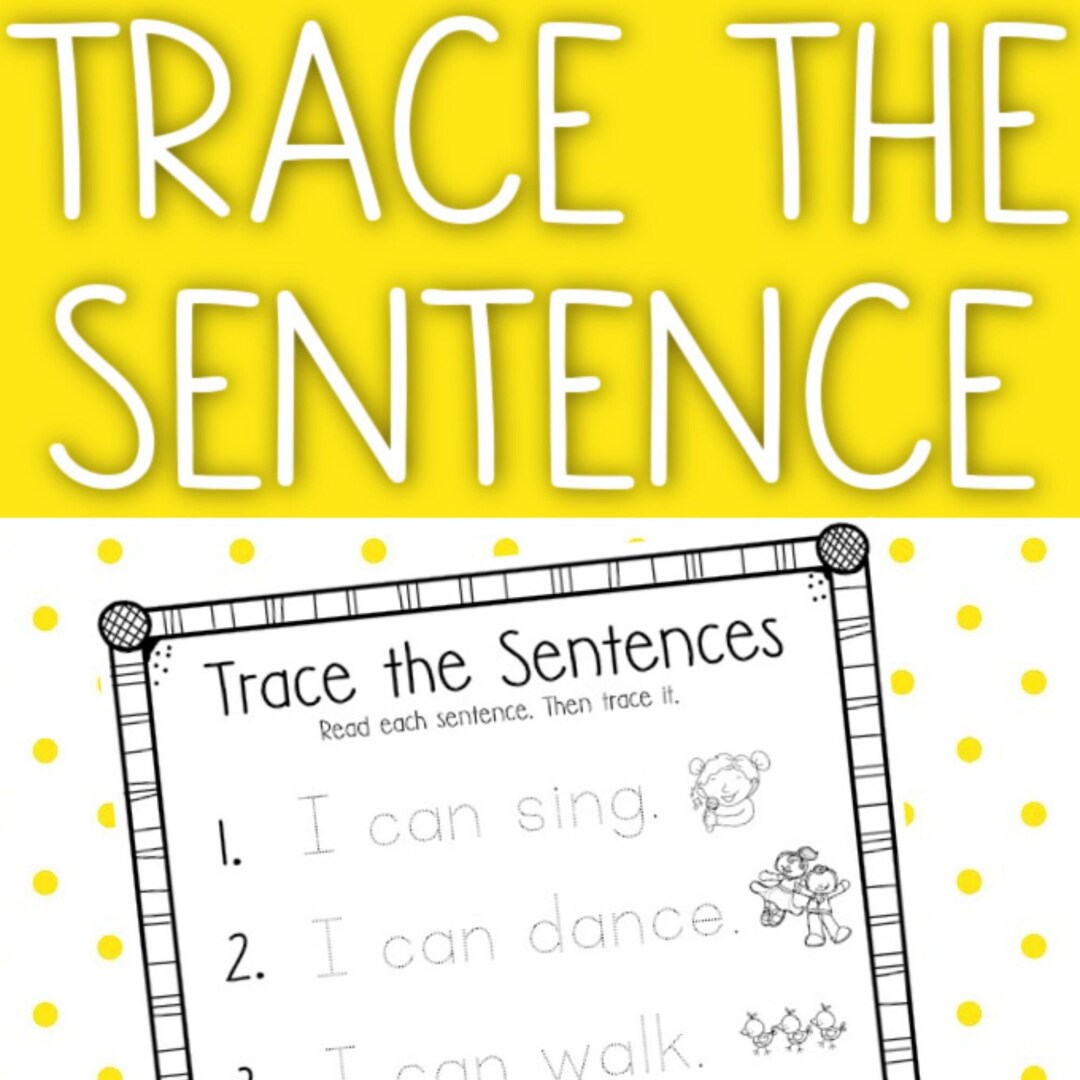 Trace Sentences Worksheets Printable Download | Sentence Tracing ...