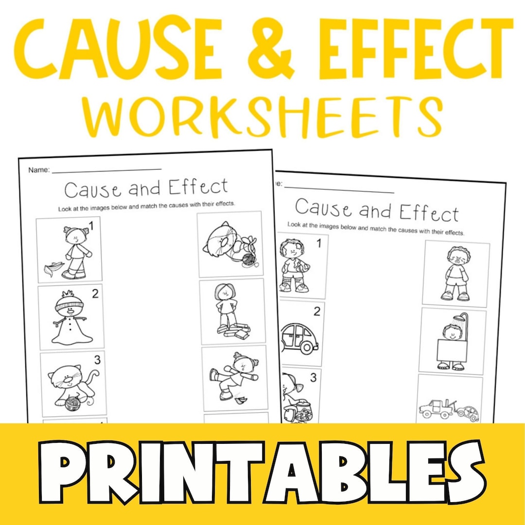Cause and Effect Worksheet Printable Relationships Interactive ...