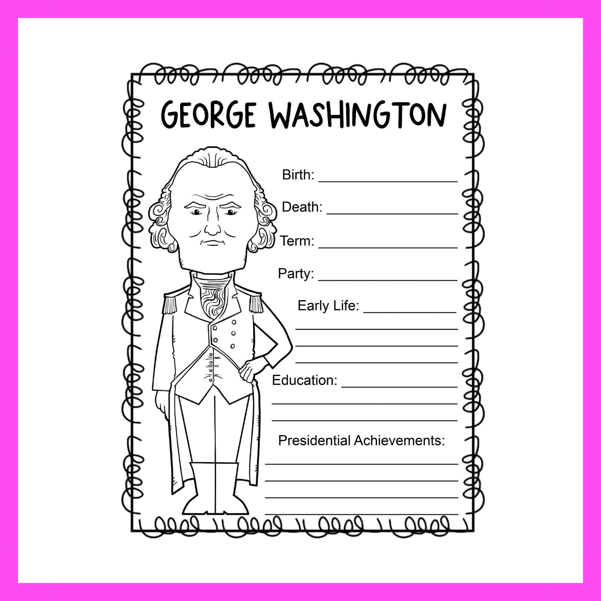President Worksheets | Printable Presidents Day Activities | US ...