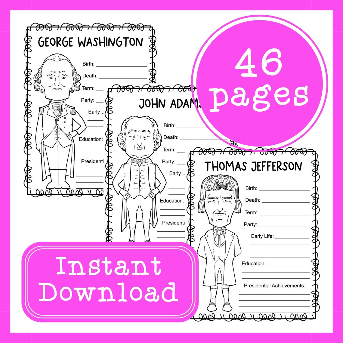 President Worksheets | Printable Presidents Day Activities | US ...