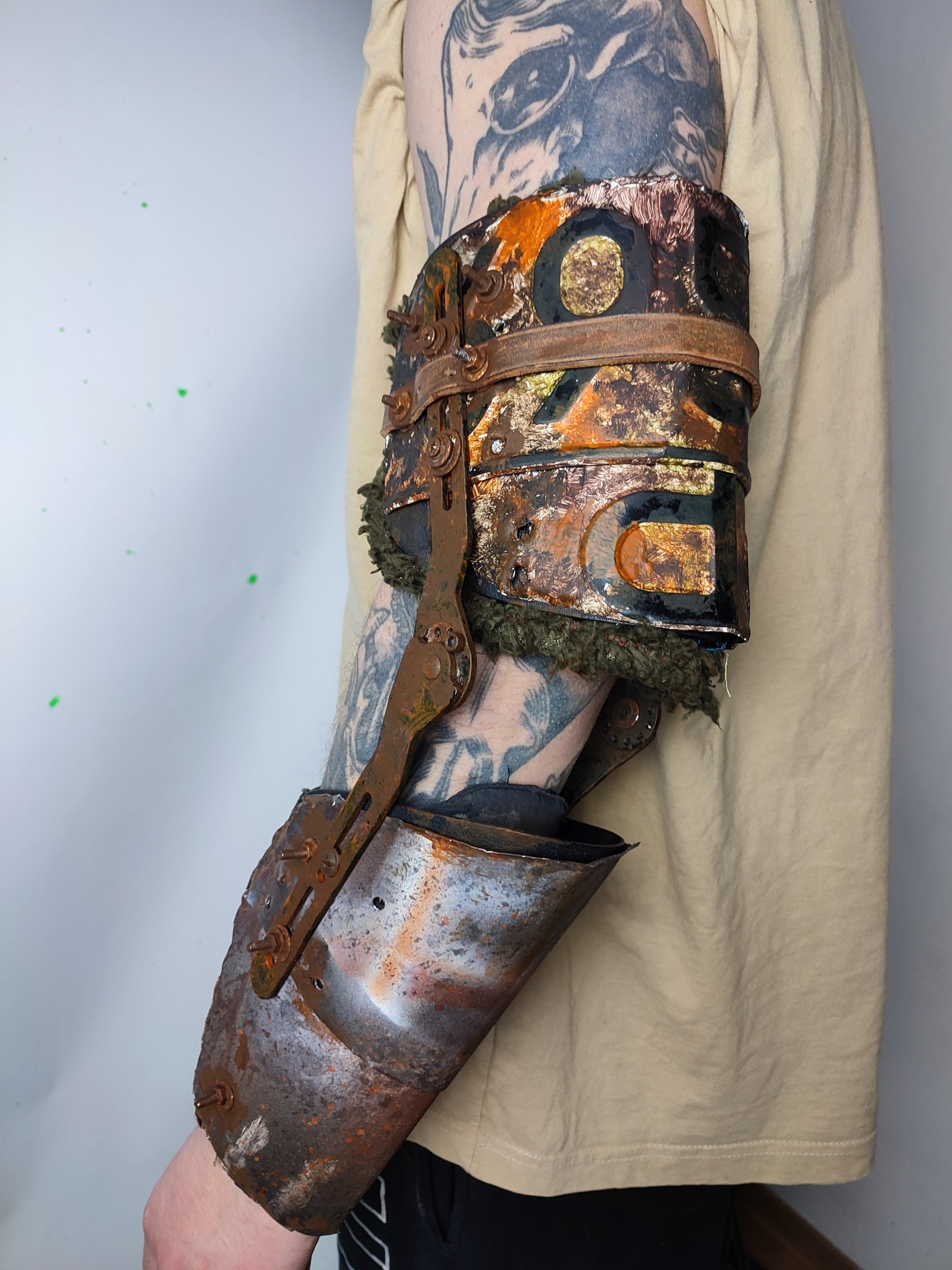 Postapocaliptic Arm Piece Based on Elbow Joint Orthosis. Arm Bracer ...