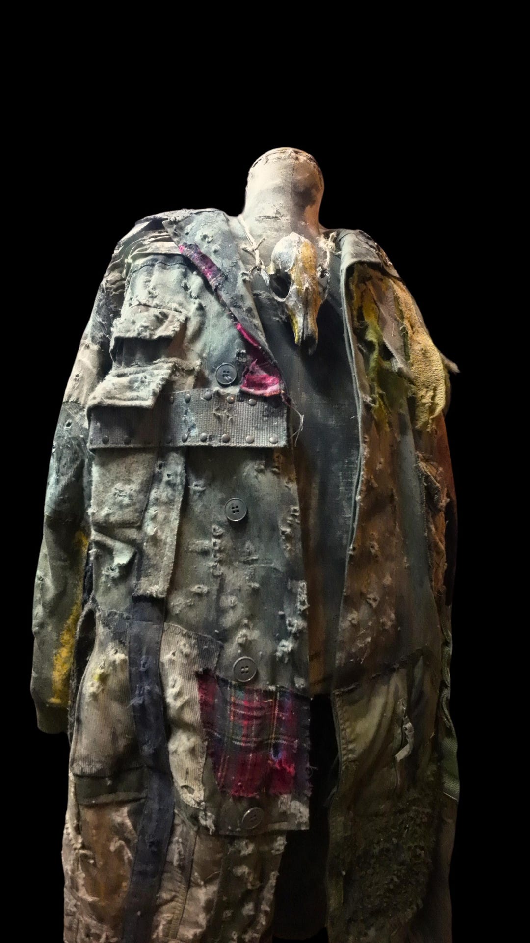 Patchwork Jacket With Painting Postapocaliptic Costume Hand Painted ...