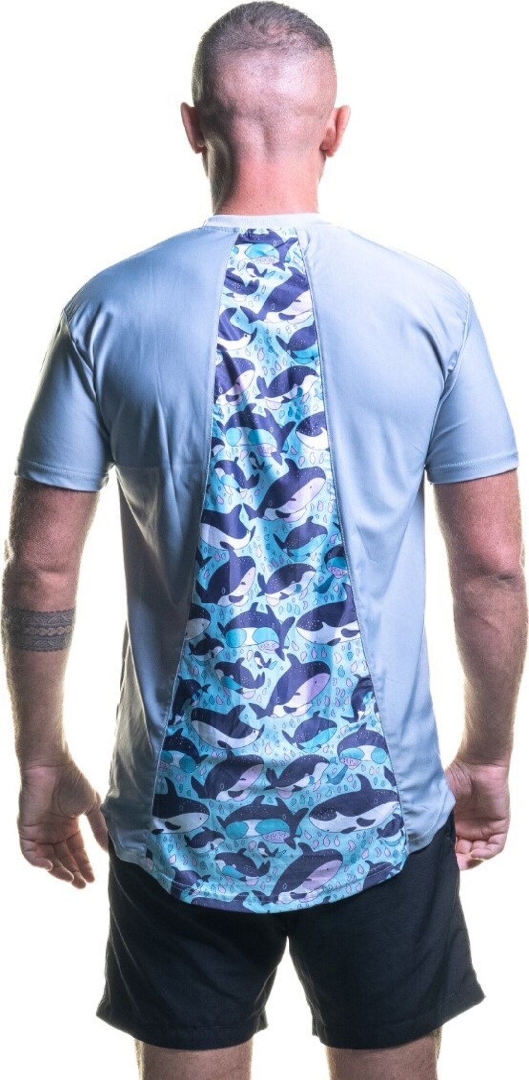 Leverage Mens Streetwear 'whales' Grey Silver T Shirt Bodybuilding Gym ...