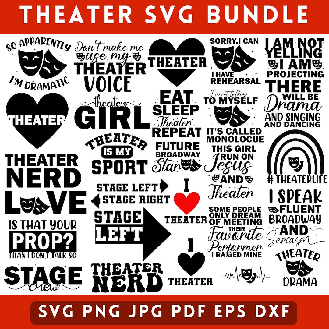 Theater Svg Png Bundle | Actor Svg, Actor Png | Actress Svg | Actress ...