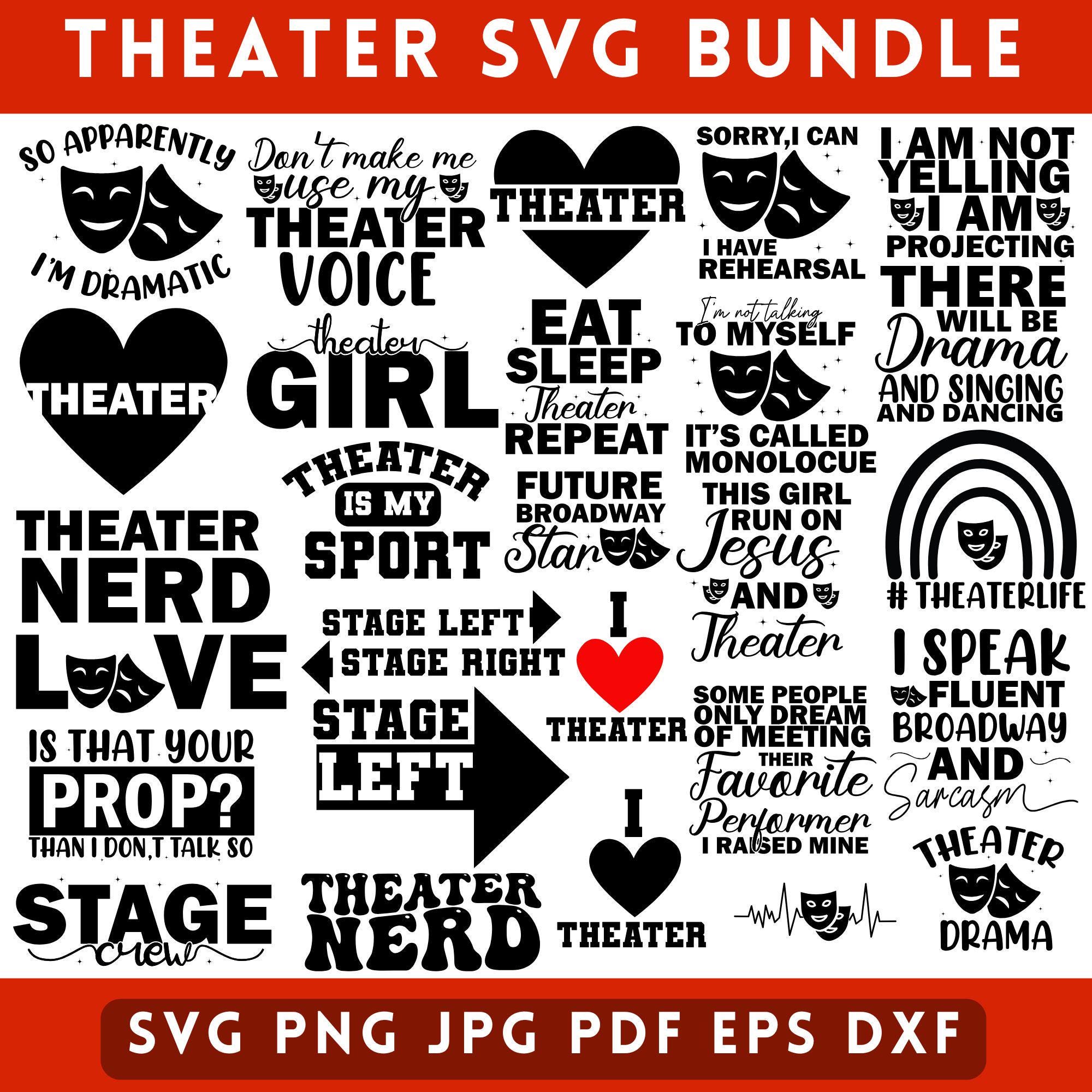 Theater Svg Png Bundle | Actor Svg, Actor Png | Actress Svg | Actress ...