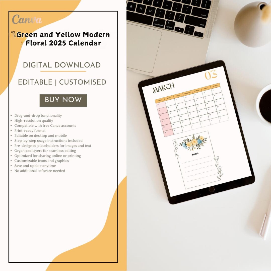 2025 Calendar Printable | Editable 2025 Calendar Templates | Wall ...