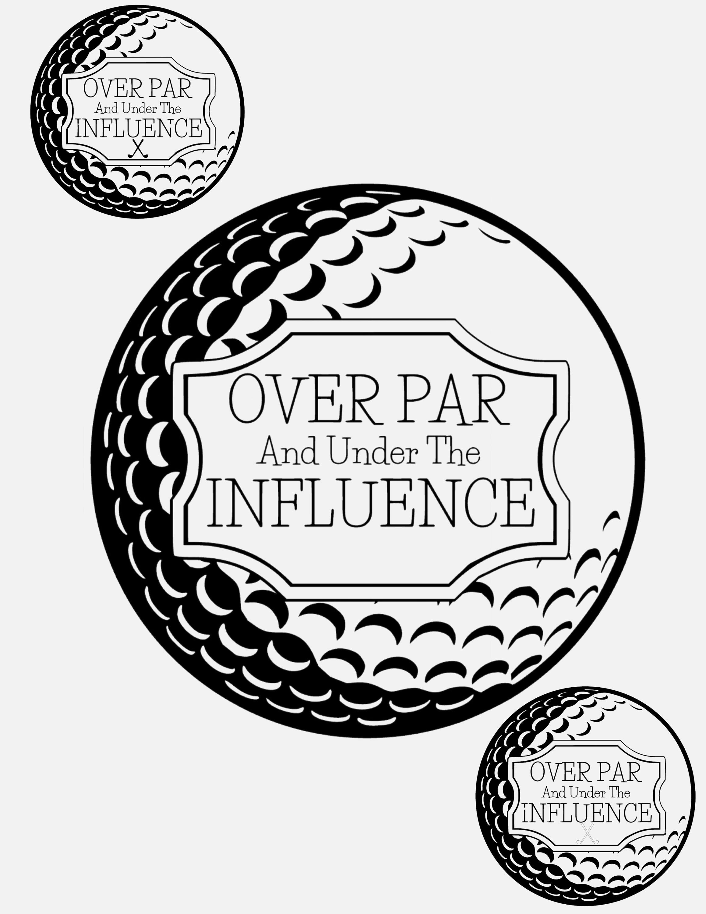 Funny Golf Dad SVG Bundle | Over Par Under the Influence Design| Hat ...