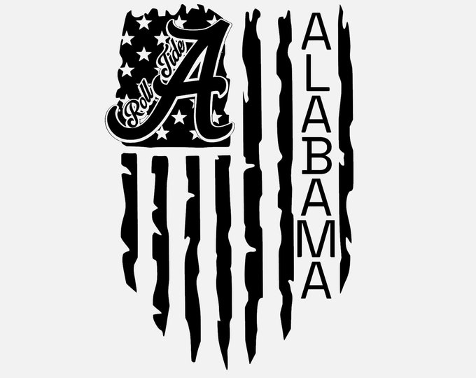 Alabama State Flag Roll Tide | Alabama Cut Files | USA Flag Clip Art ...