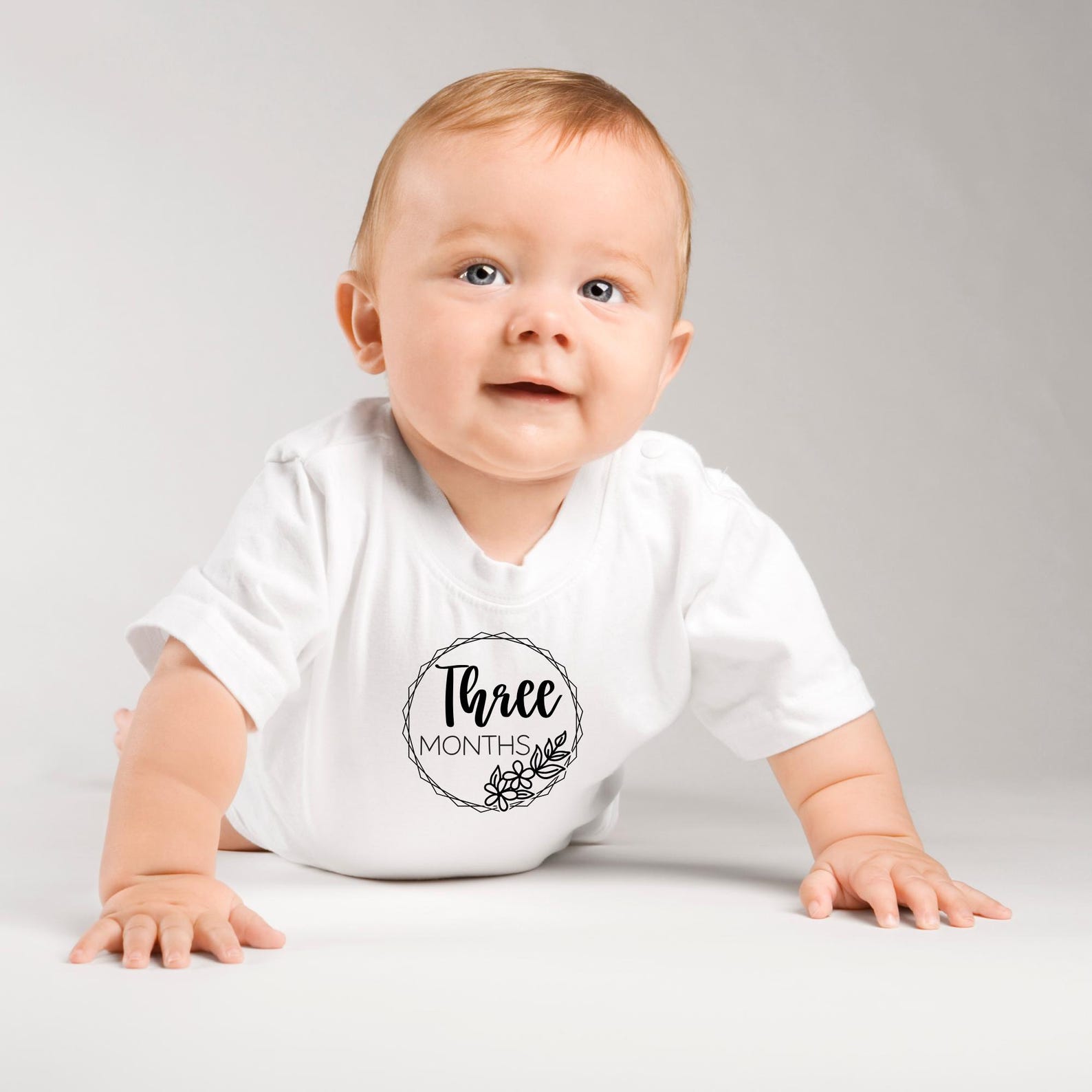 Baby Monthly Milestone Svg Bundle | Baby Announcement Svg | Birth Stats ...