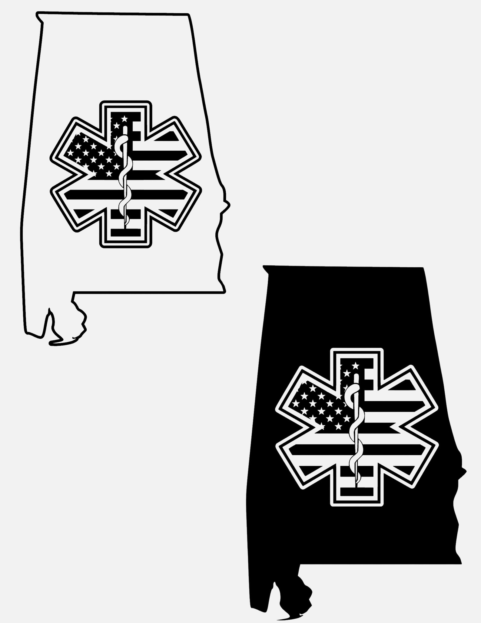 Alabama Emt Bundle | Alabama State Outline | Emt and Leo Design ...