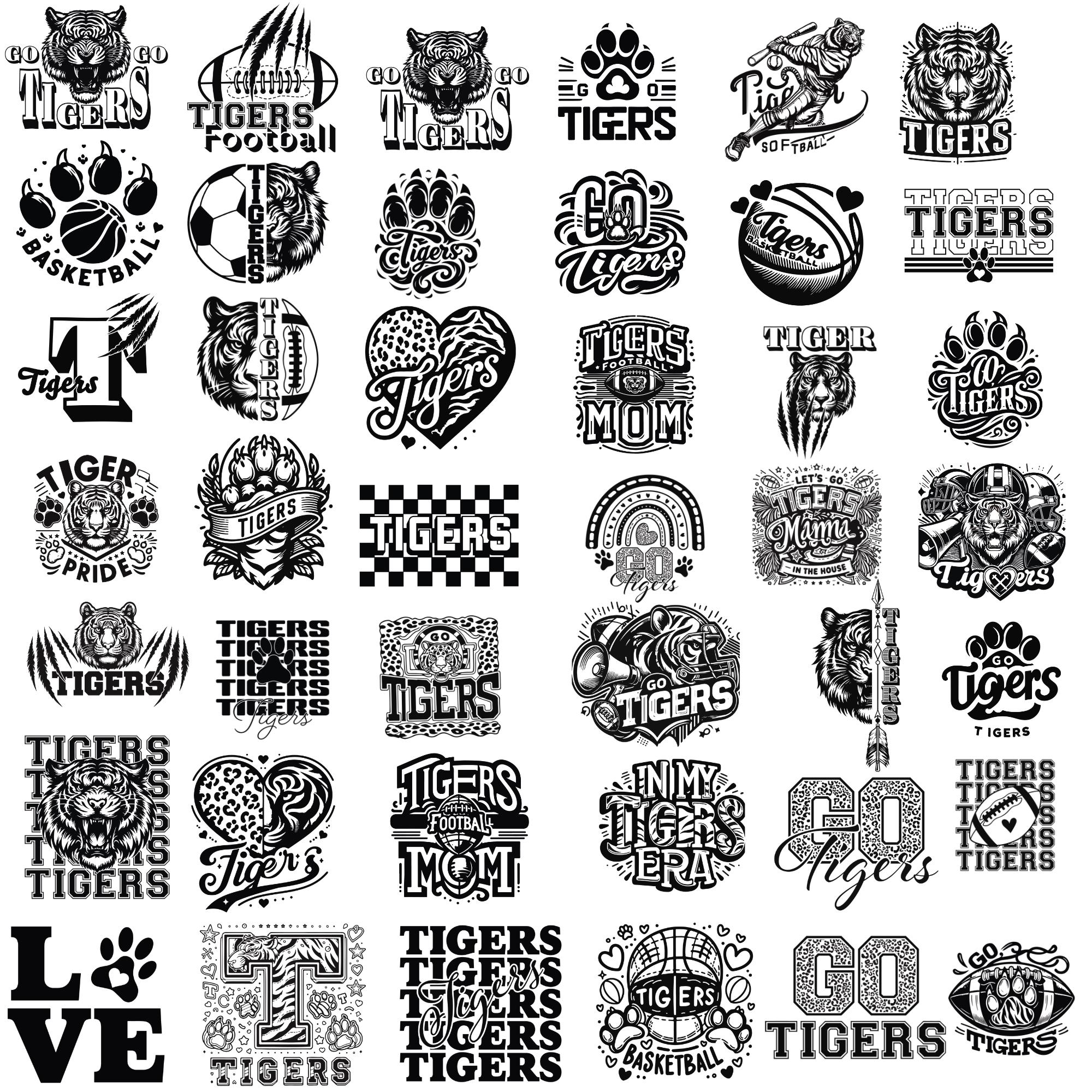Tigers Svg Bundle | Tigers Football Svg | High School Tigers Football ...
