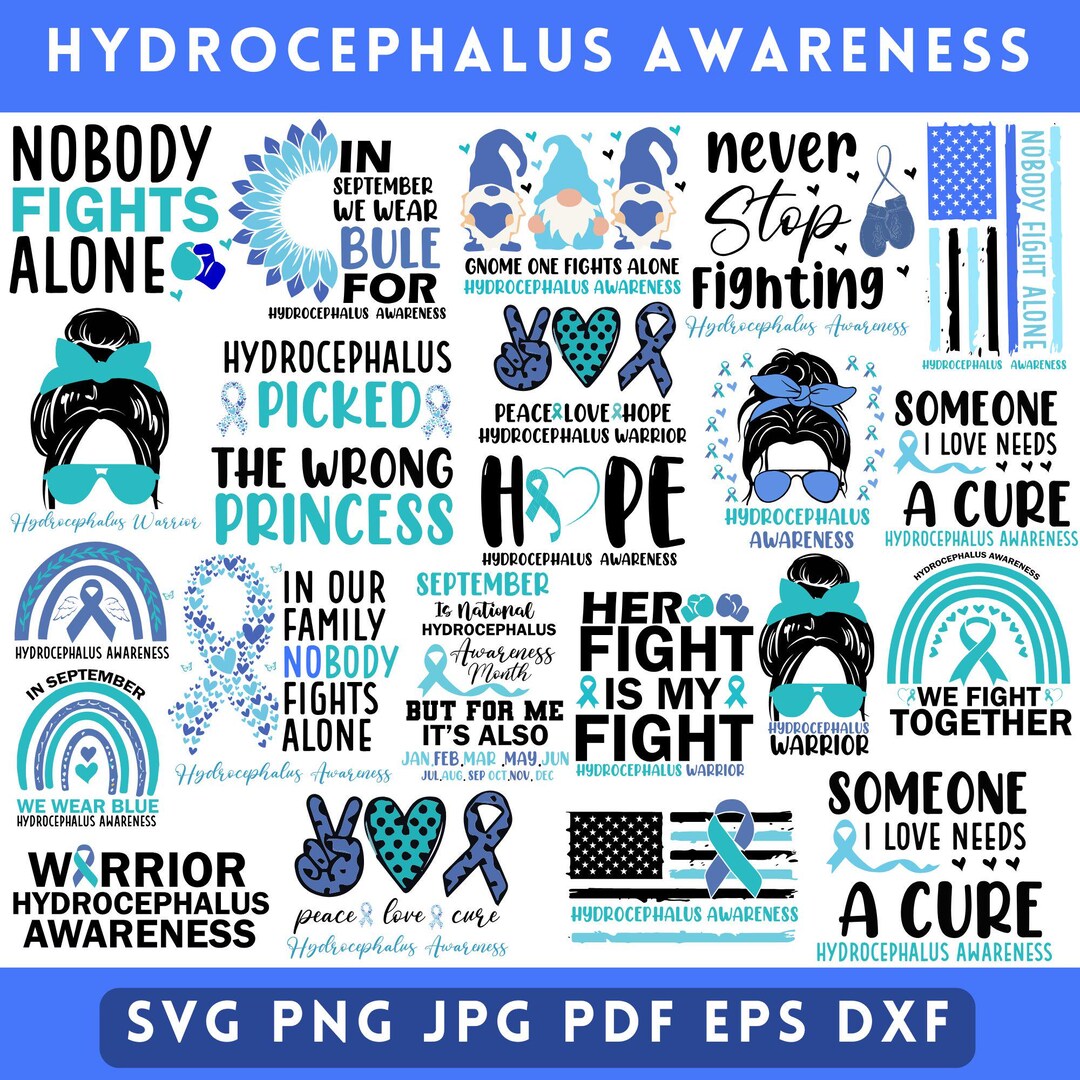 Hydro Awareness SVG Bundle | Hydrocephalus Awareness PNG | Hydro ...