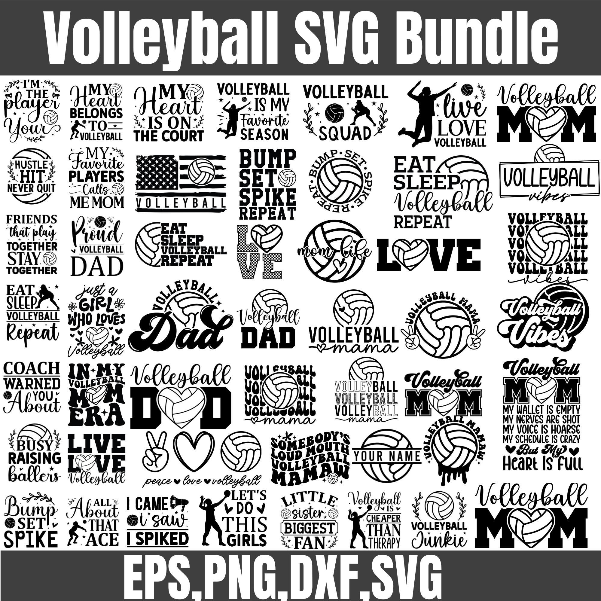 Volleyball Svg Bundle, Volleyball Clipart, Volleyball Silhouette ...