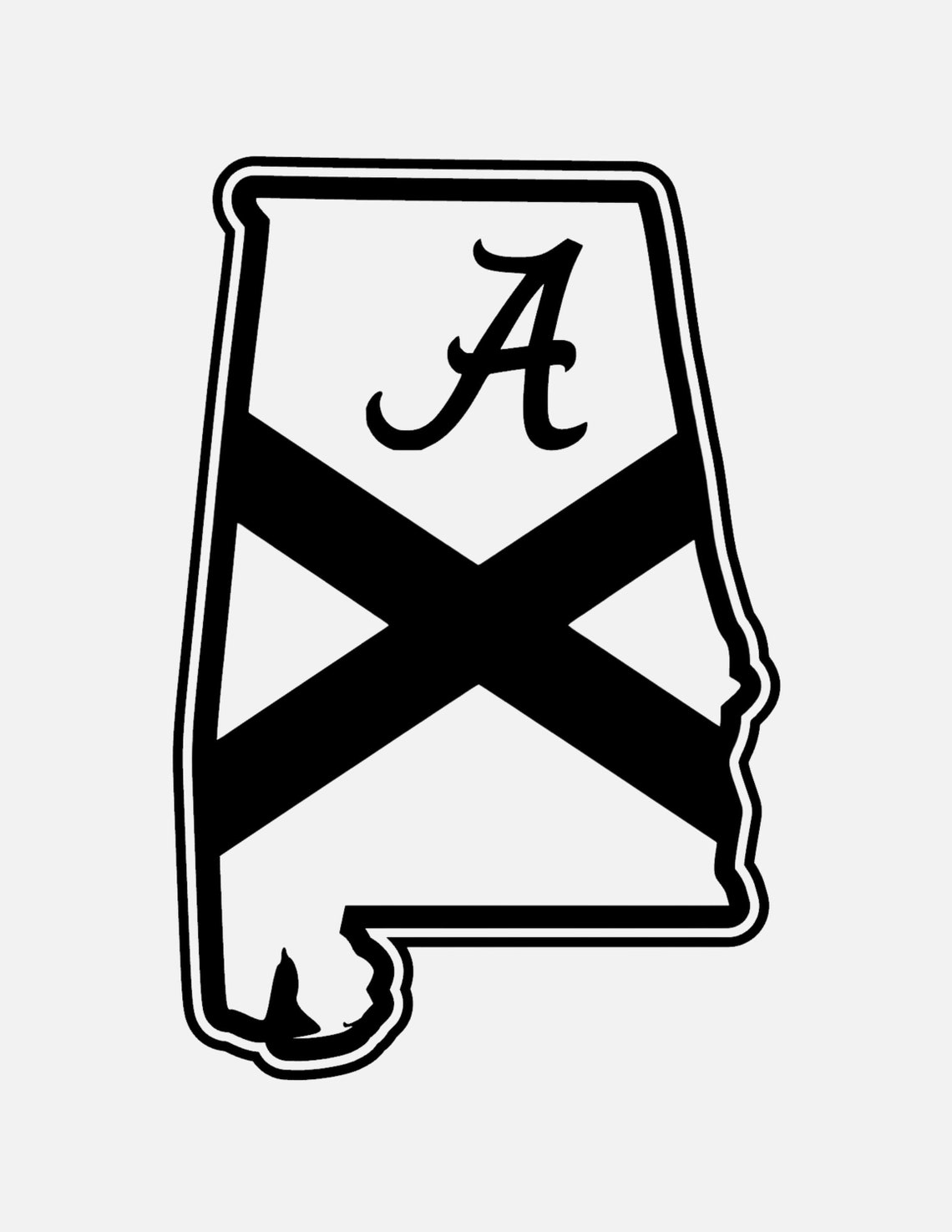 Alabama State Flag | Crimson Tide Design | Alabama Shirt Cut File ...