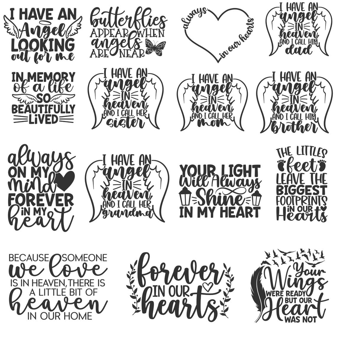 Spanish Memorial Svg Bundle | Memorial Quotes | Sympathy, Remembrance ...