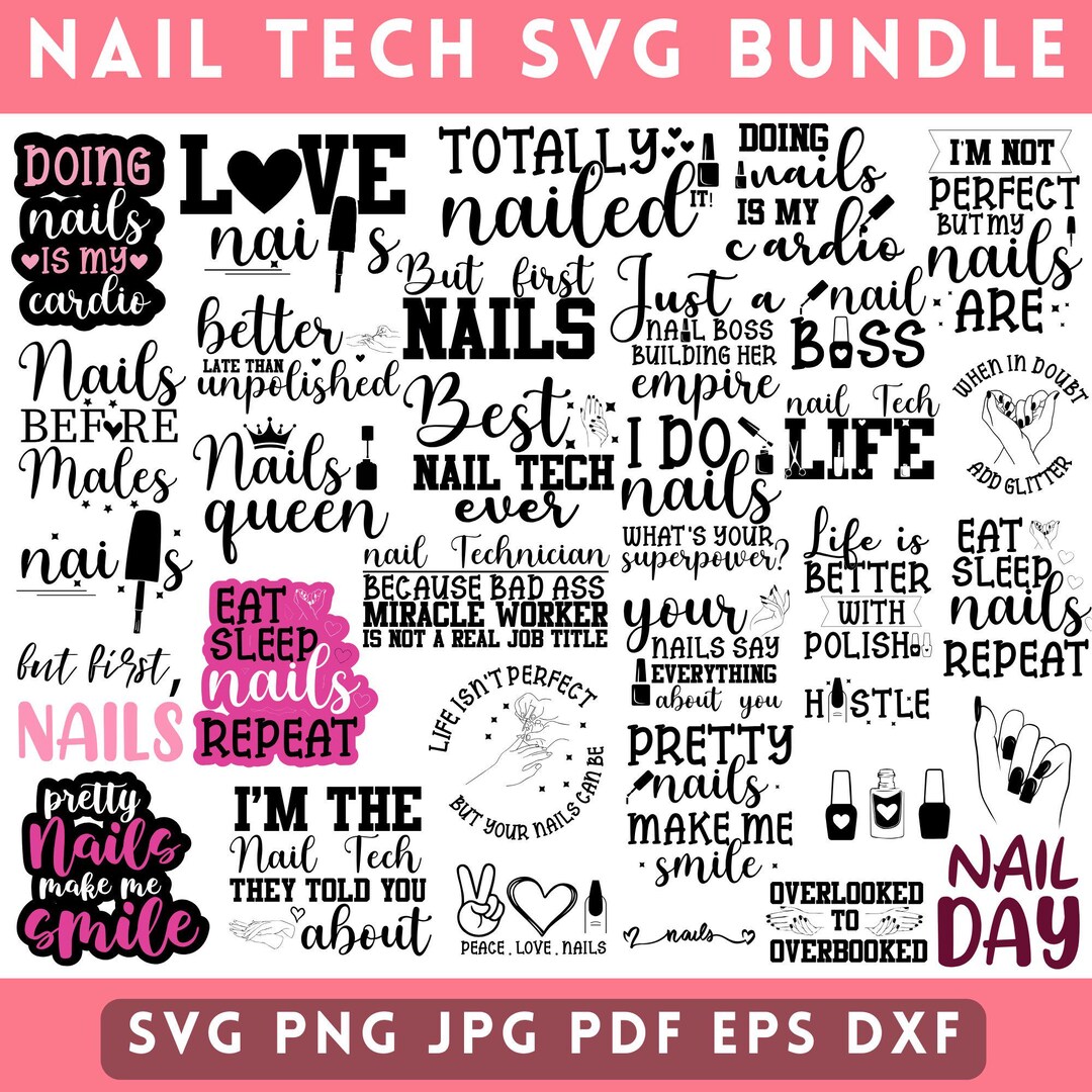 Nail Tech Svg Bundle | Nail Tech Life | Nail Tech Svg Png | Nail Artist ...