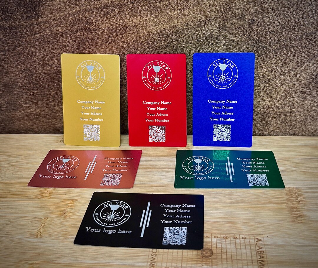 Custom Laser Engraved Business Cards - Etsy