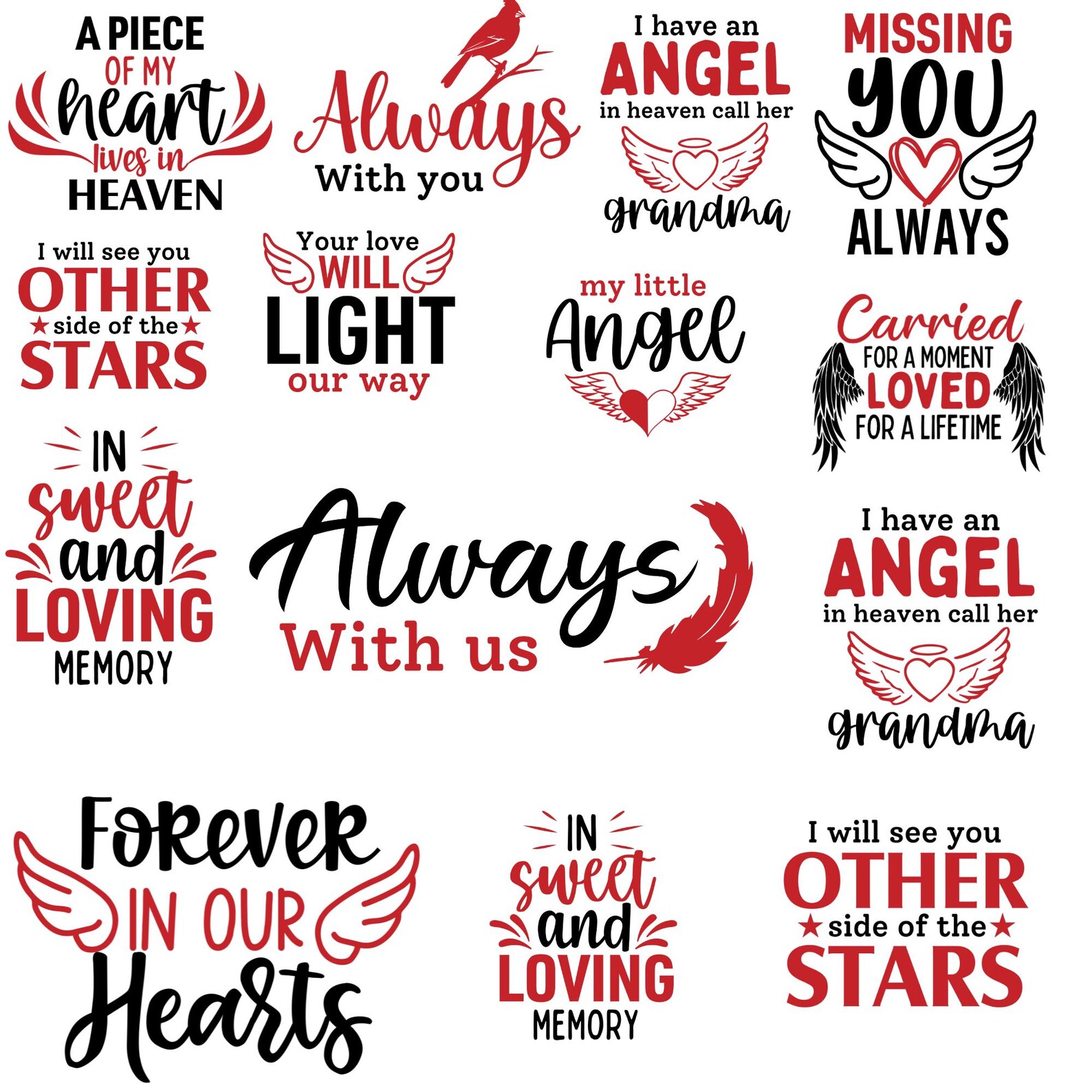 Spanish Memorial Svg Bundle | Memorial Quotes | Sympathy, Remembrance ...