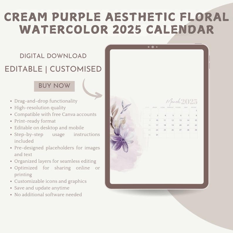 Editable 2025 Calendar Templates | Fully Editable for Free in Canva ...