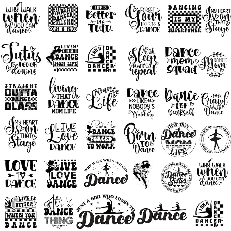 Dance Svg Bundle | Dance Quotes Svg Png | Dance Lover Svg | Dance Mom ...